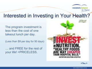 Metabolic Balance Weight Loss Overview | PPT