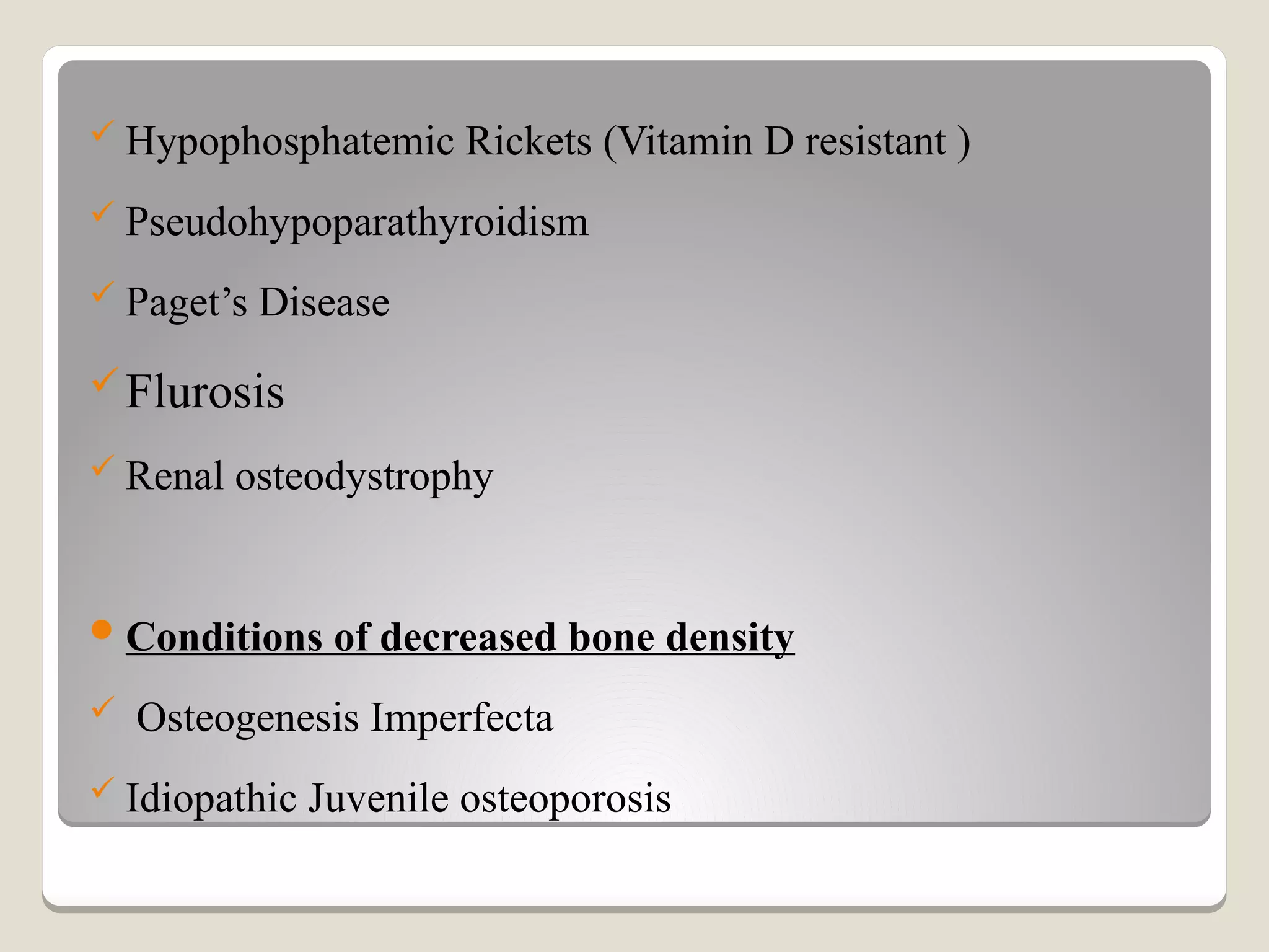 Metabolic bone disease | PDF