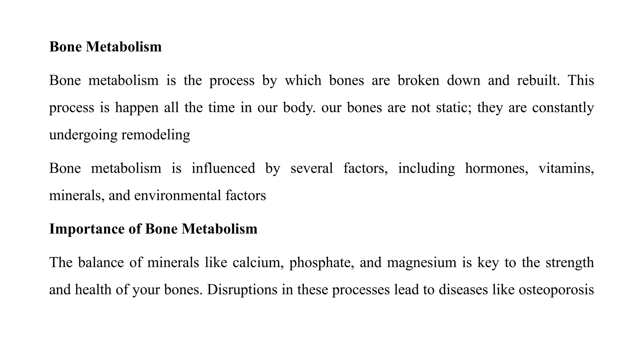 Metabolic Bone Diseases(Calcium balance, biological function of calcium ...