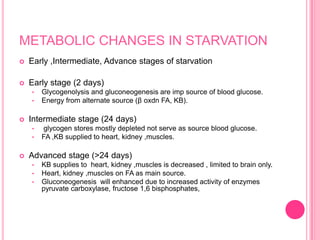 Metabolic changes in well feed state, starvation ,dm | PPTX