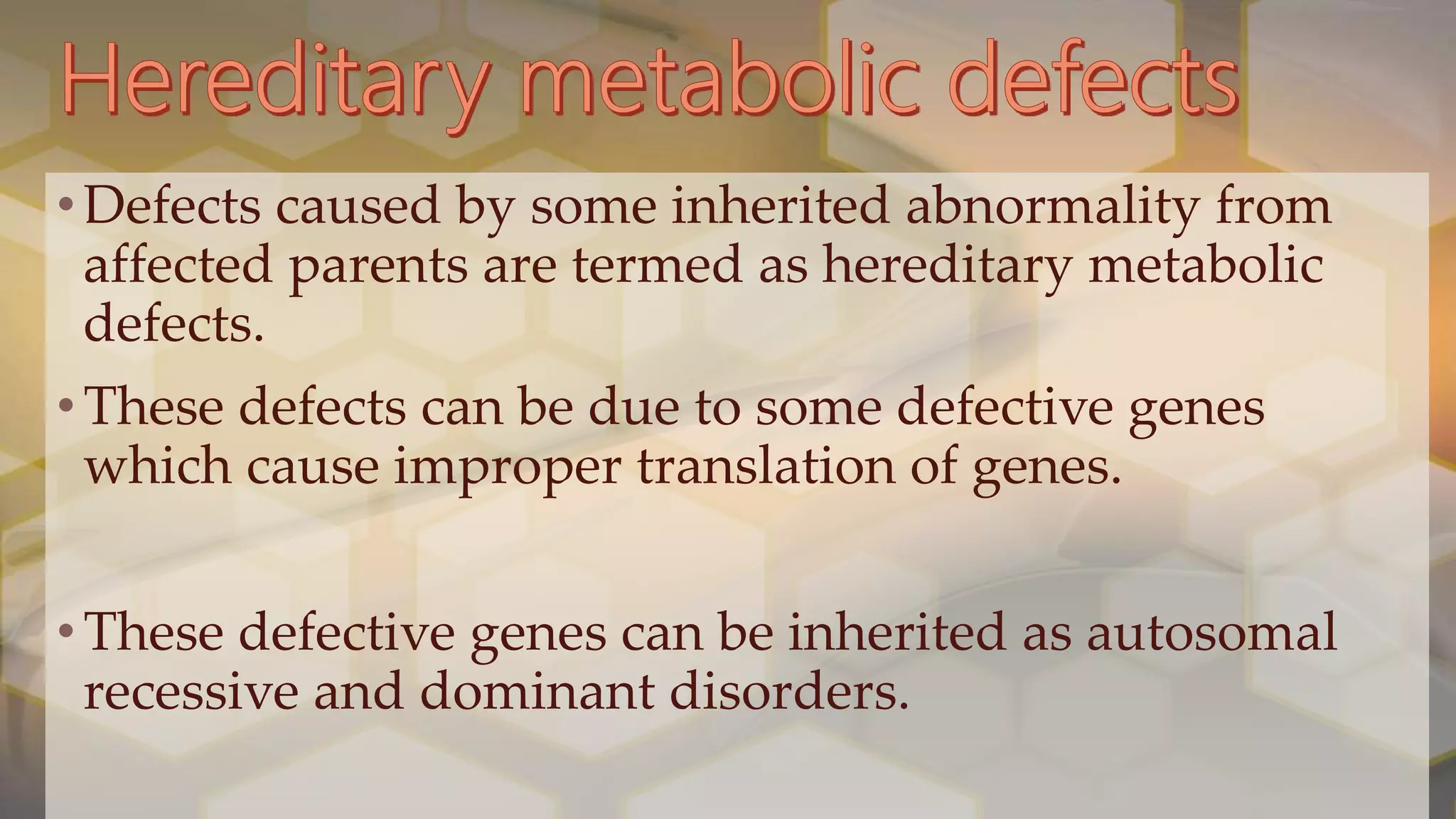 Metabolic defects in amino acid metabolism | PPTX
