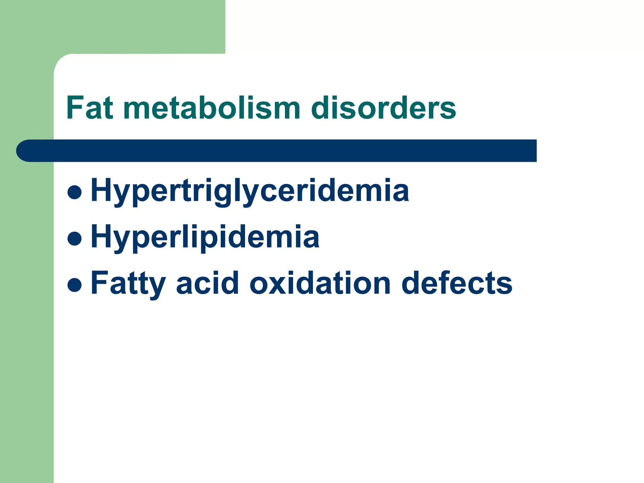 Metabolic disorders 2019 | PPTX
