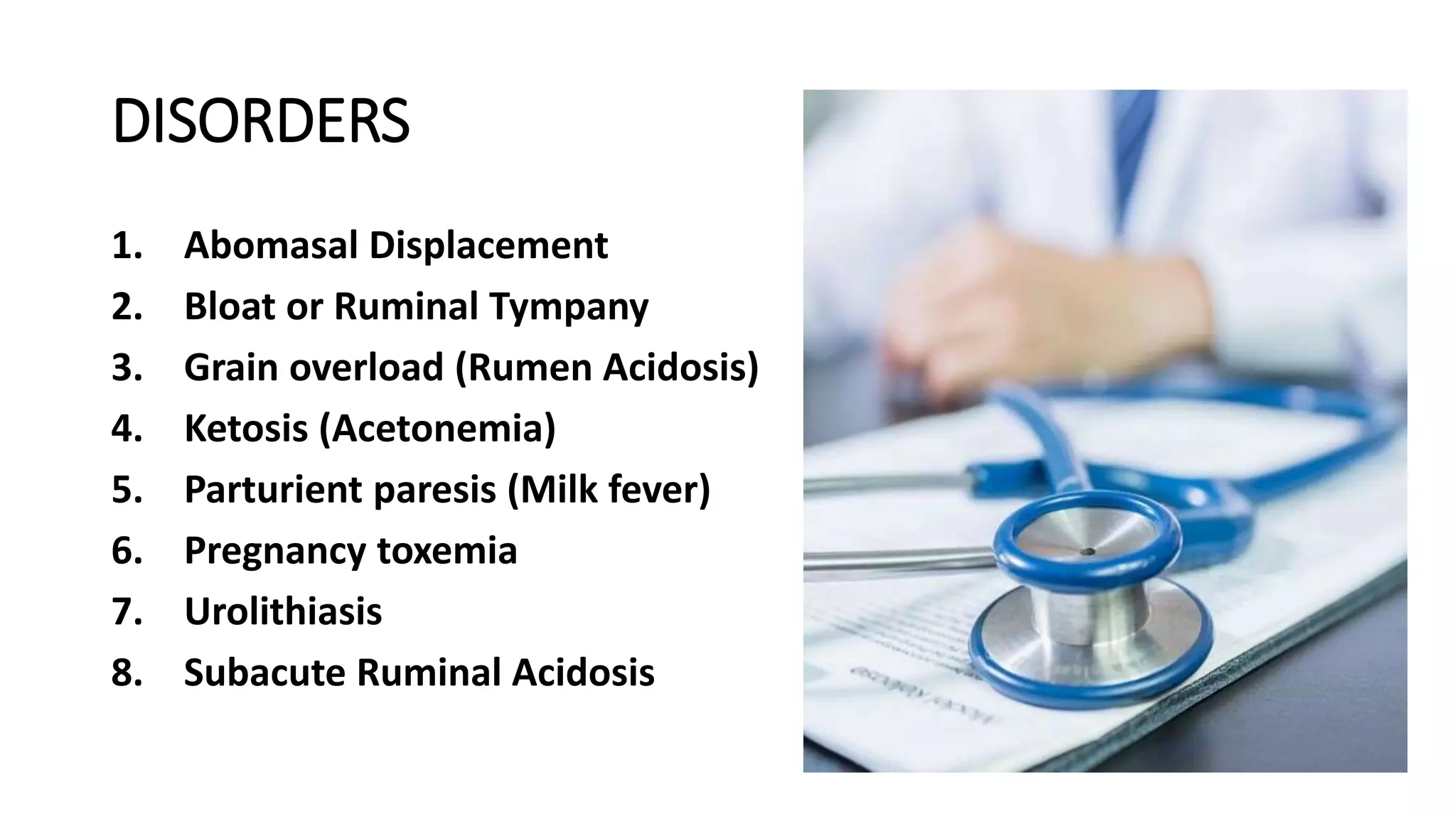 Metabolic disorders of cow by DVM student Hamza Jawad | PPTX ...