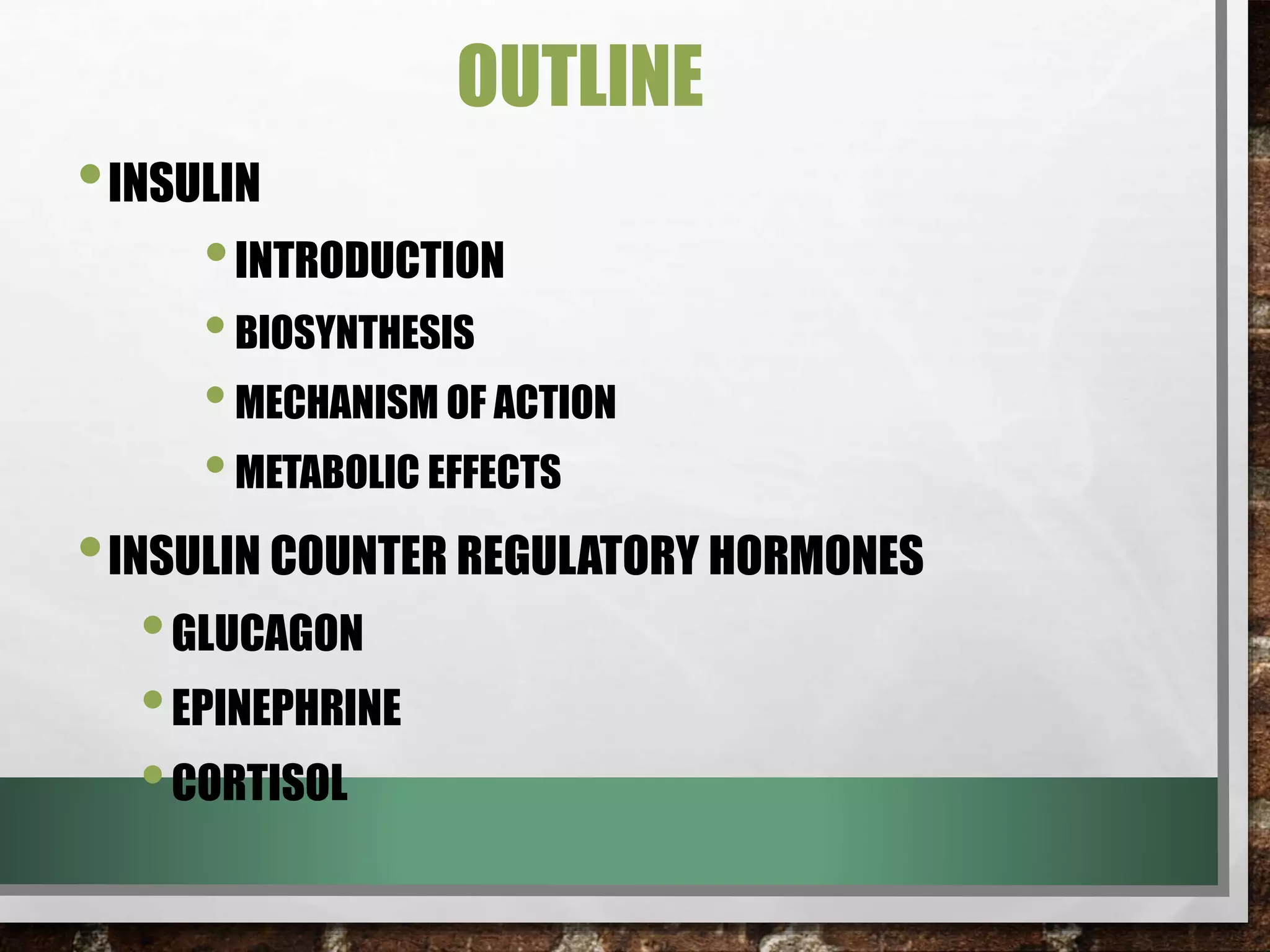 Metabolic effect of insulin and glucagon | PPTX