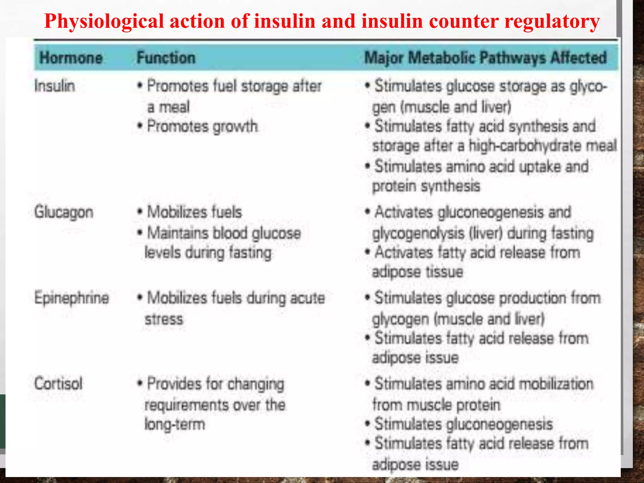 Metabolic effect of insulin and glucagon | PPTX | Endocrine and ...