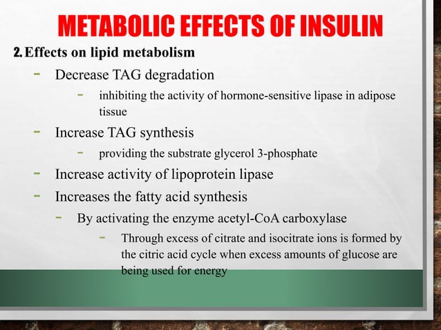 Metabolic effect of insulin and glucagon | PPTX | Endocrine and ...