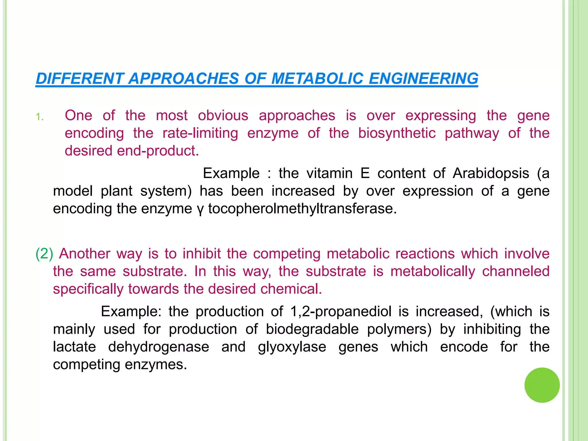 Metabolic engineering | PPTX