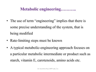 Metabolic engineering | PDF