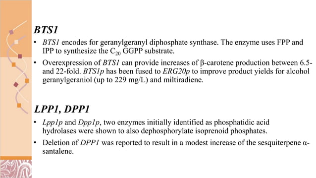 Metabolic Engineering Of Saccharomyces Cerevisiae For Isoprenoids