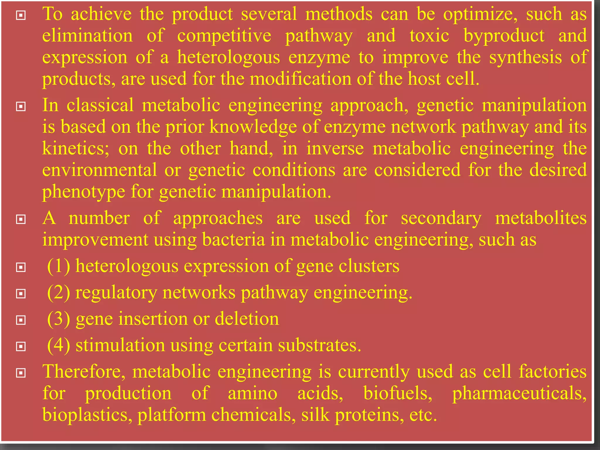 Metabolic engineering ppt | PPTX