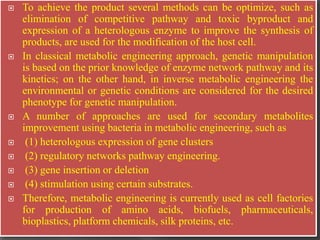 Metabolic engineering ppt | PPTX | Biotech and Biomedical Industry ...