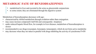 Metabolic fate of benzodiazepines and their identification | PPTX