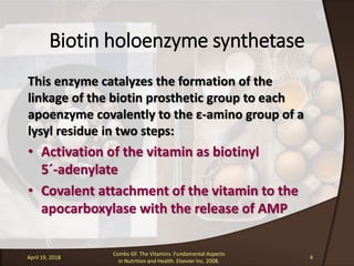 Metabolic functions of biotin | PPT