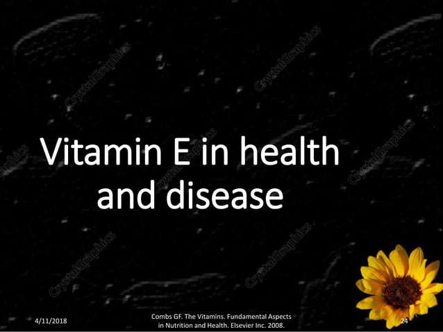 Metabolic functions of vitamin E | PPT