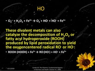 Metabolic functions of vitamin E | PPSX