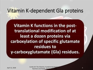 Metabolic functions of vitamin K | PPSX