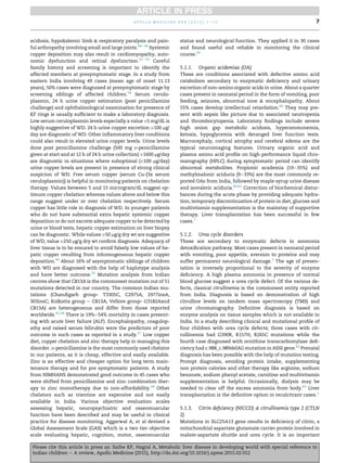 Metabolic liver disease in developing world with special reference to ...