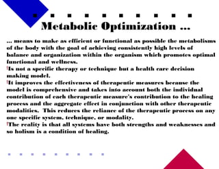 Metabolic Optimization | PPT