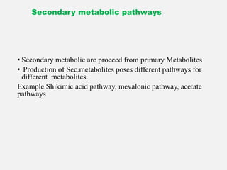 Metabolic pathway in higher plants and their determination | PPTX