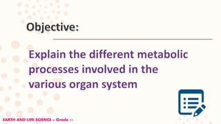 Earth and Life Science - Grade 11 (Organ Systems) | PPTX