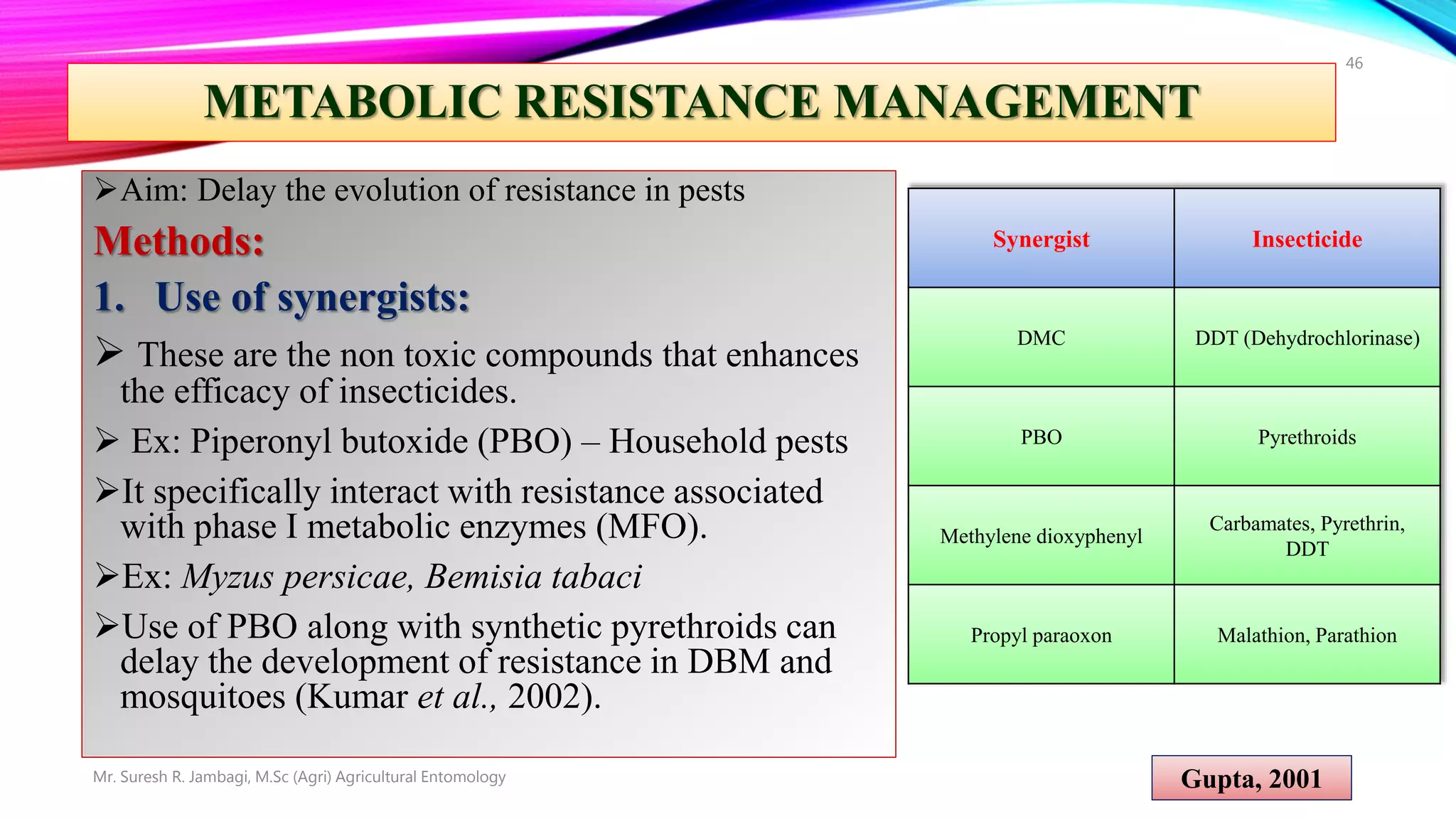 Metabolic resistance mechanism in insects | PPTX