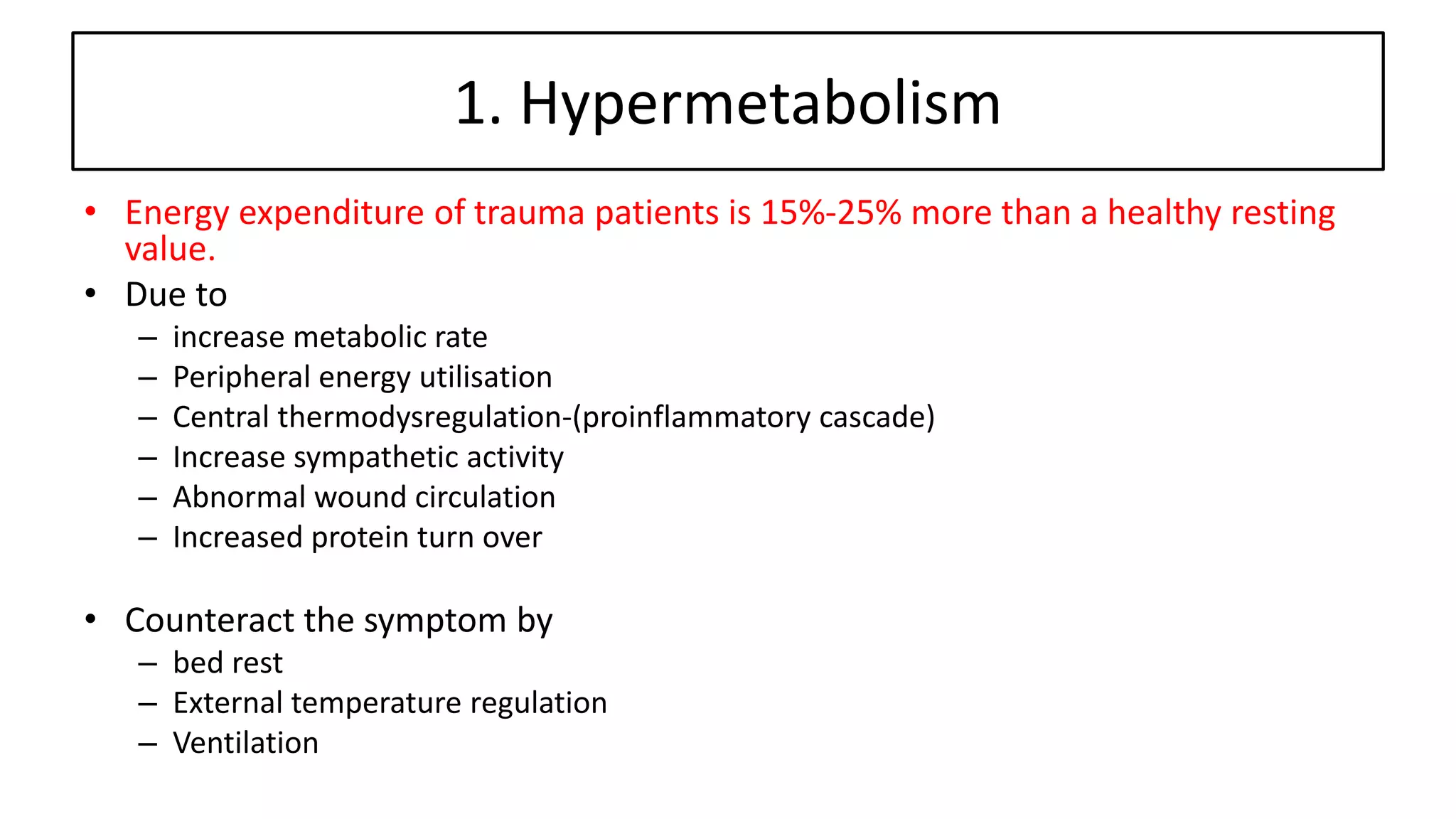 Metabolic response to injury | PPTX
