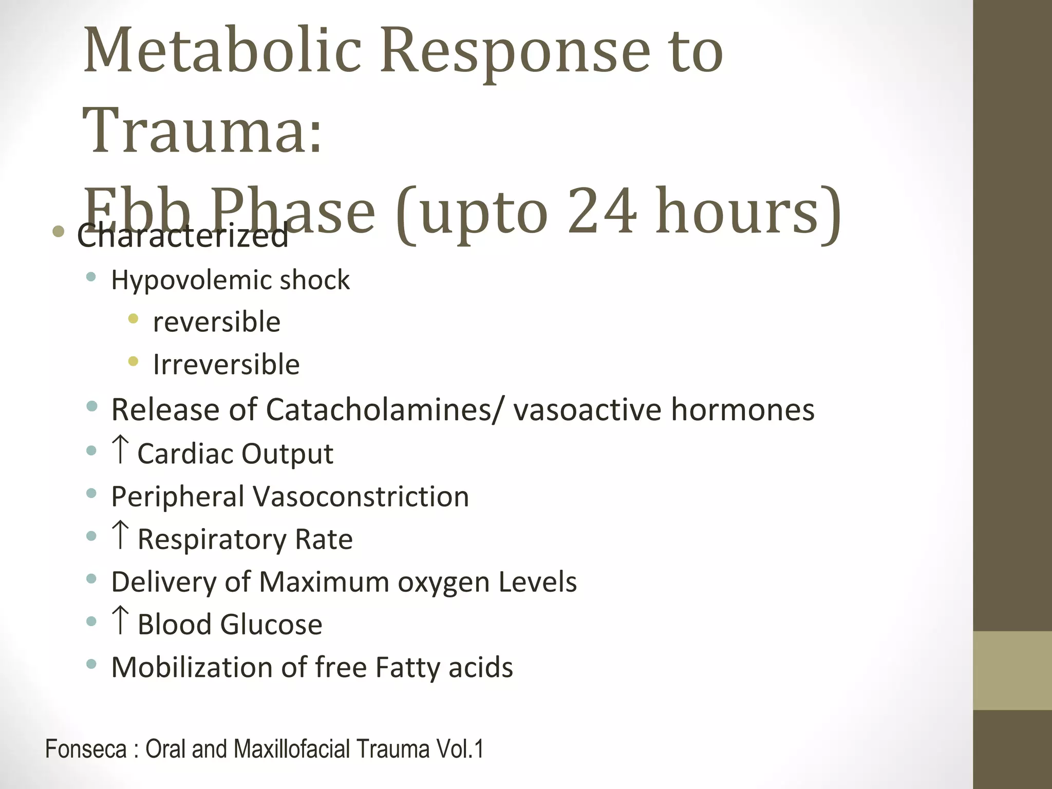 Metabolic response to trauma | PPT