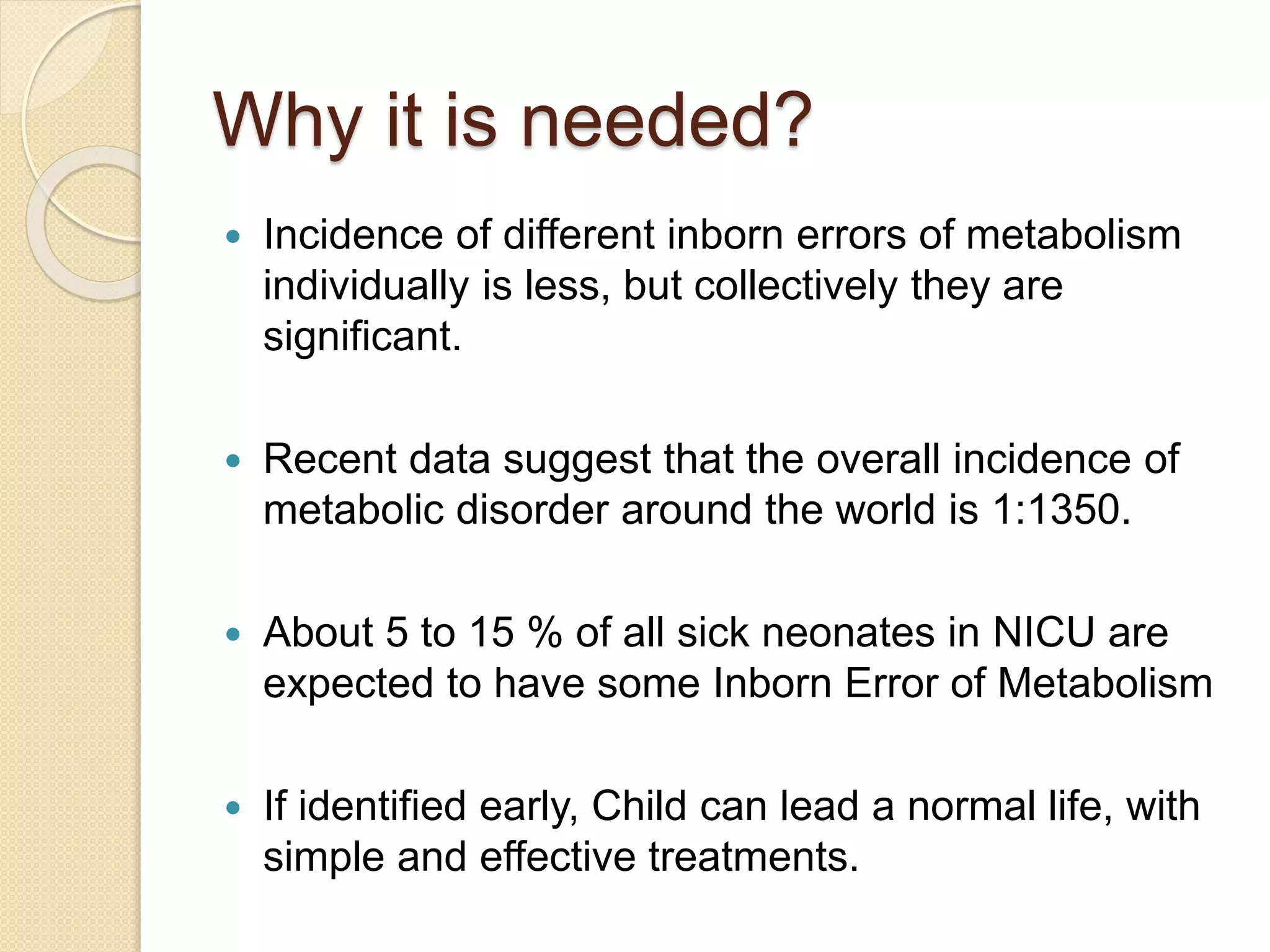 Metabolic screening in newborn | PPTX