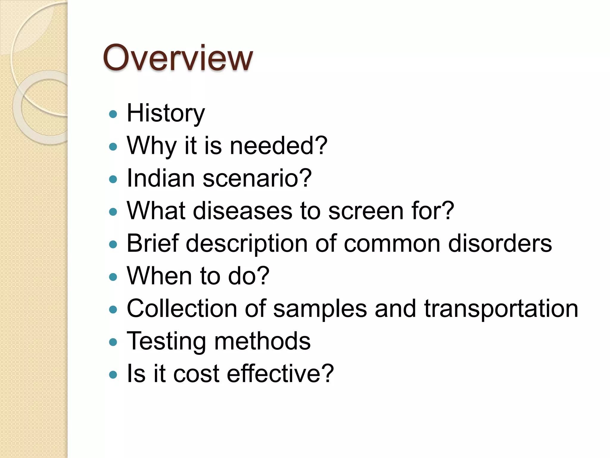 Metabolic screening in newborn | PPTX