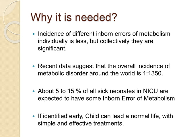 Metabolic screening in newborn | PPTX