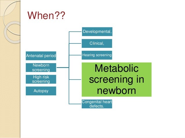 Metabolic screening in newborn