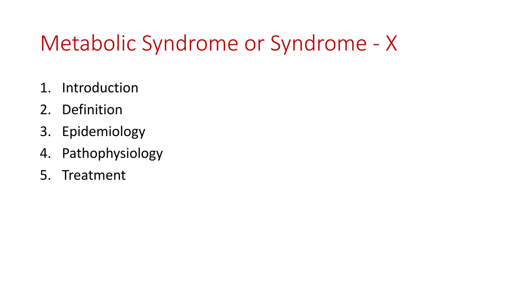Metabolic syndrome & its complications | PPTX