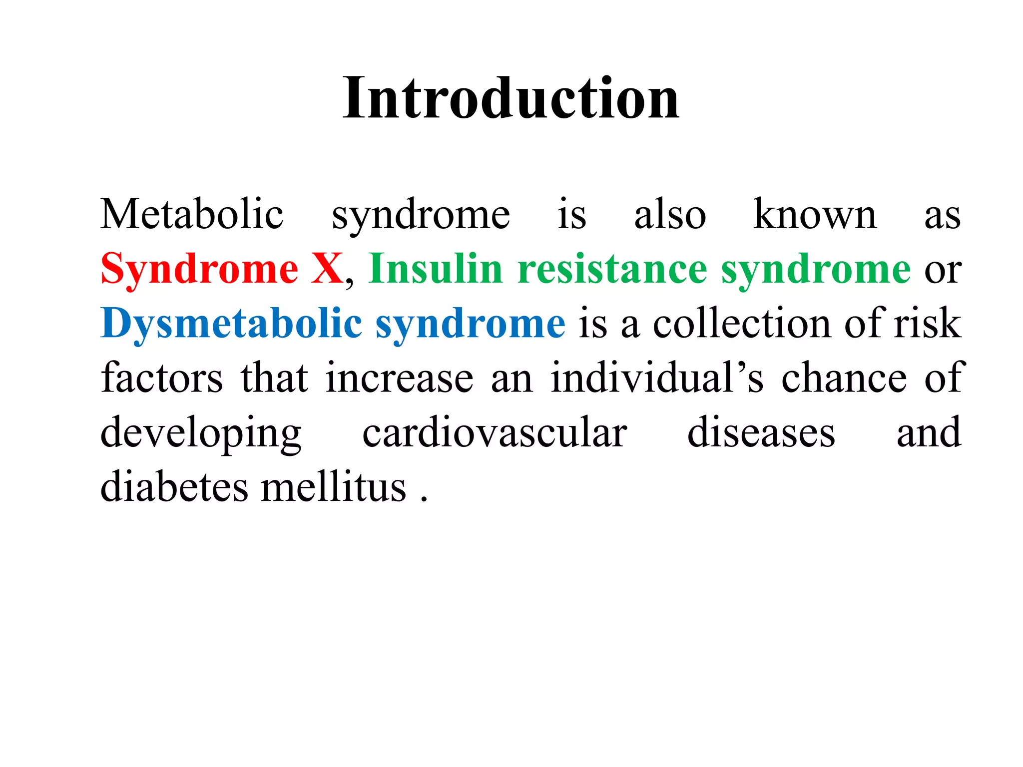 Metabolic syndrome | PPTX