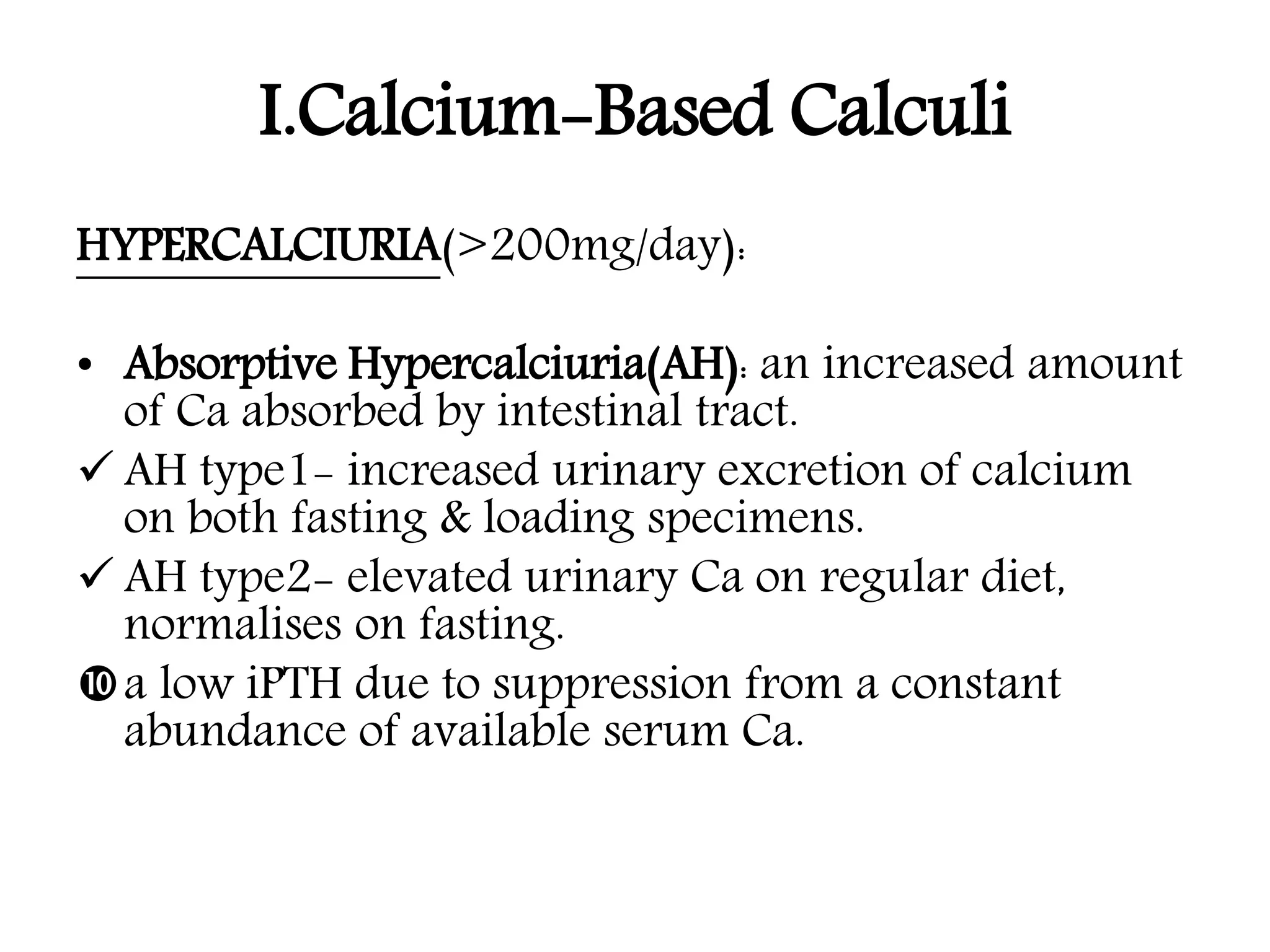 Metabolic workup & medical management of urolithiasis | PPTX