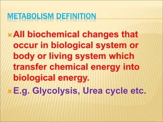 Metabolism of carbohydrate, protein & lipid. | PPT