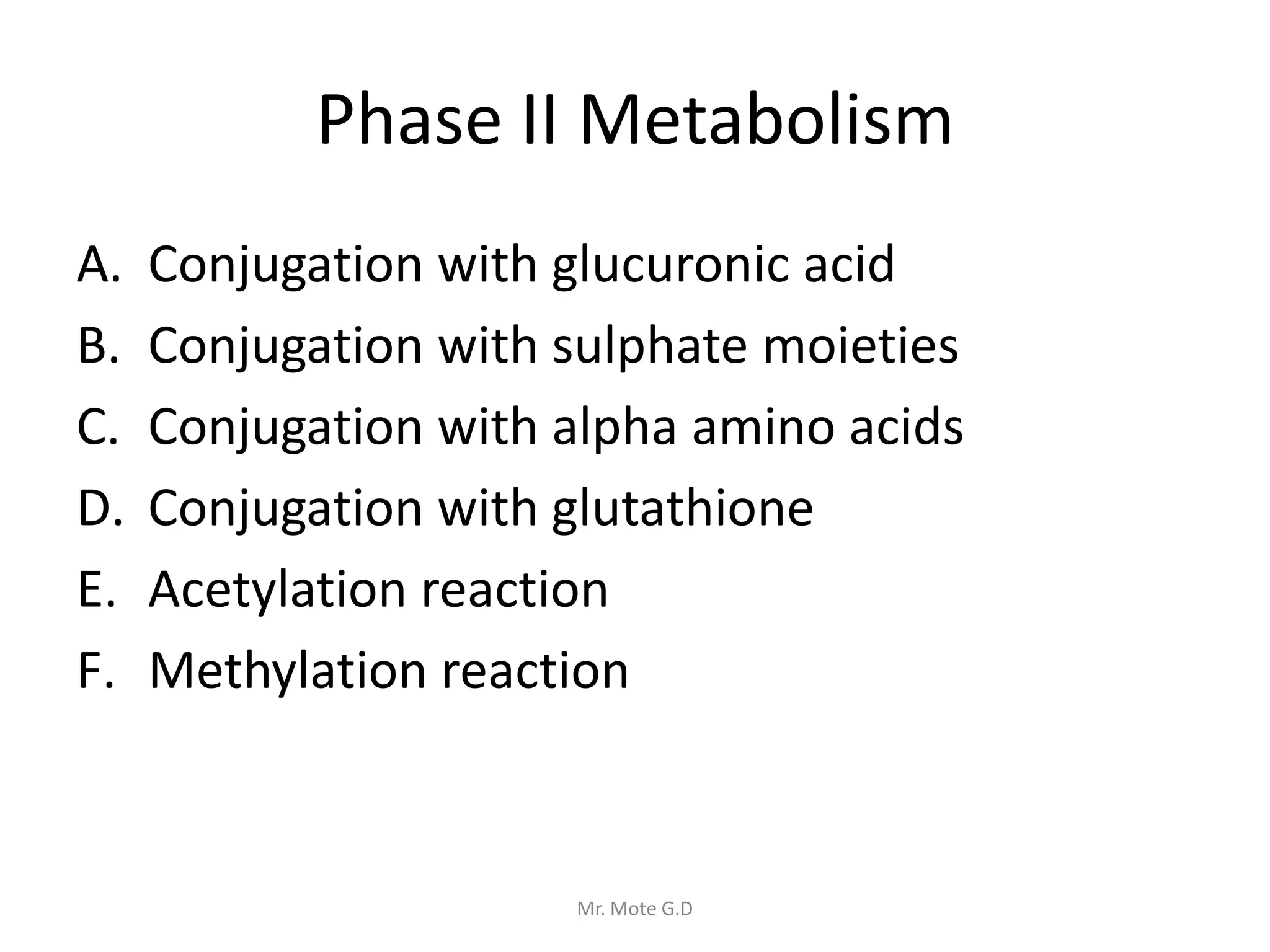 Medicinal chemistry on metabolism(Phase I & Phase II Reactions) | PDF