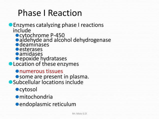 Medicinal chemistry on metabolism(Phase I & Phase II Reactions) | PDF ...