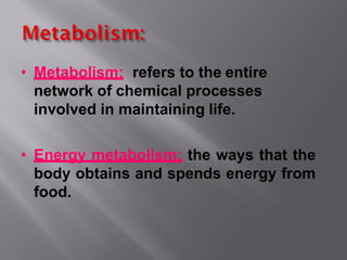 Metabolism Definition, its types and processes | PDF