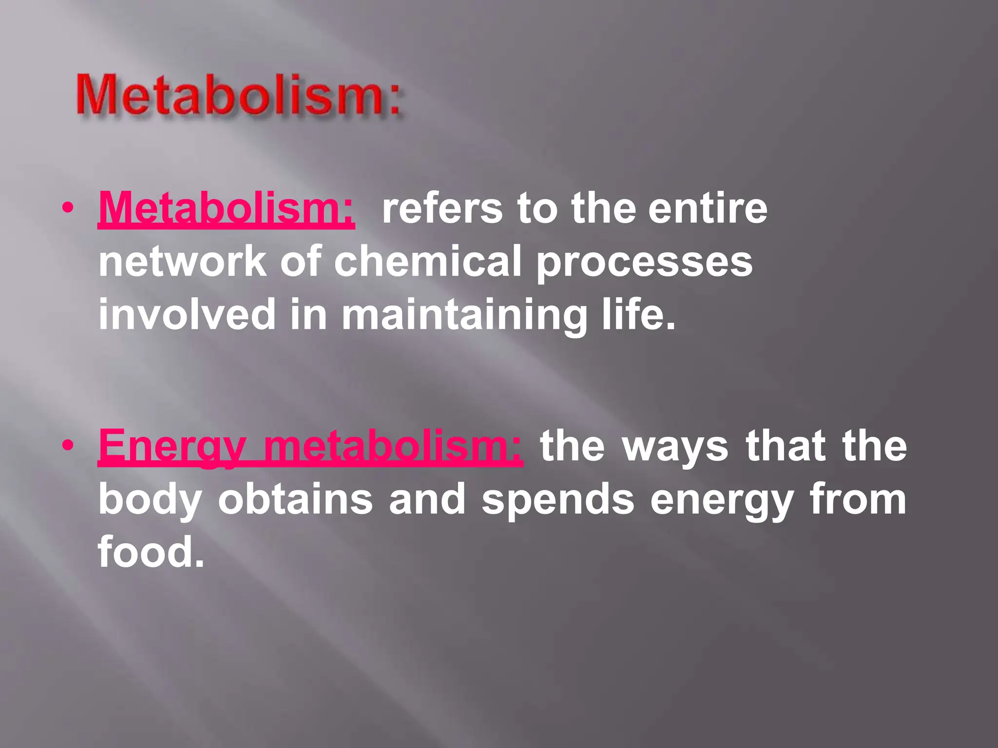 Metabolism Definition, Its types and relevant processes involved, 13.02 ...