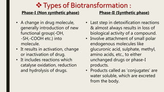 Metabolism & Biotransformation | PPTX