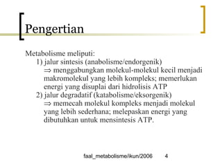 Metabolisme | PPT