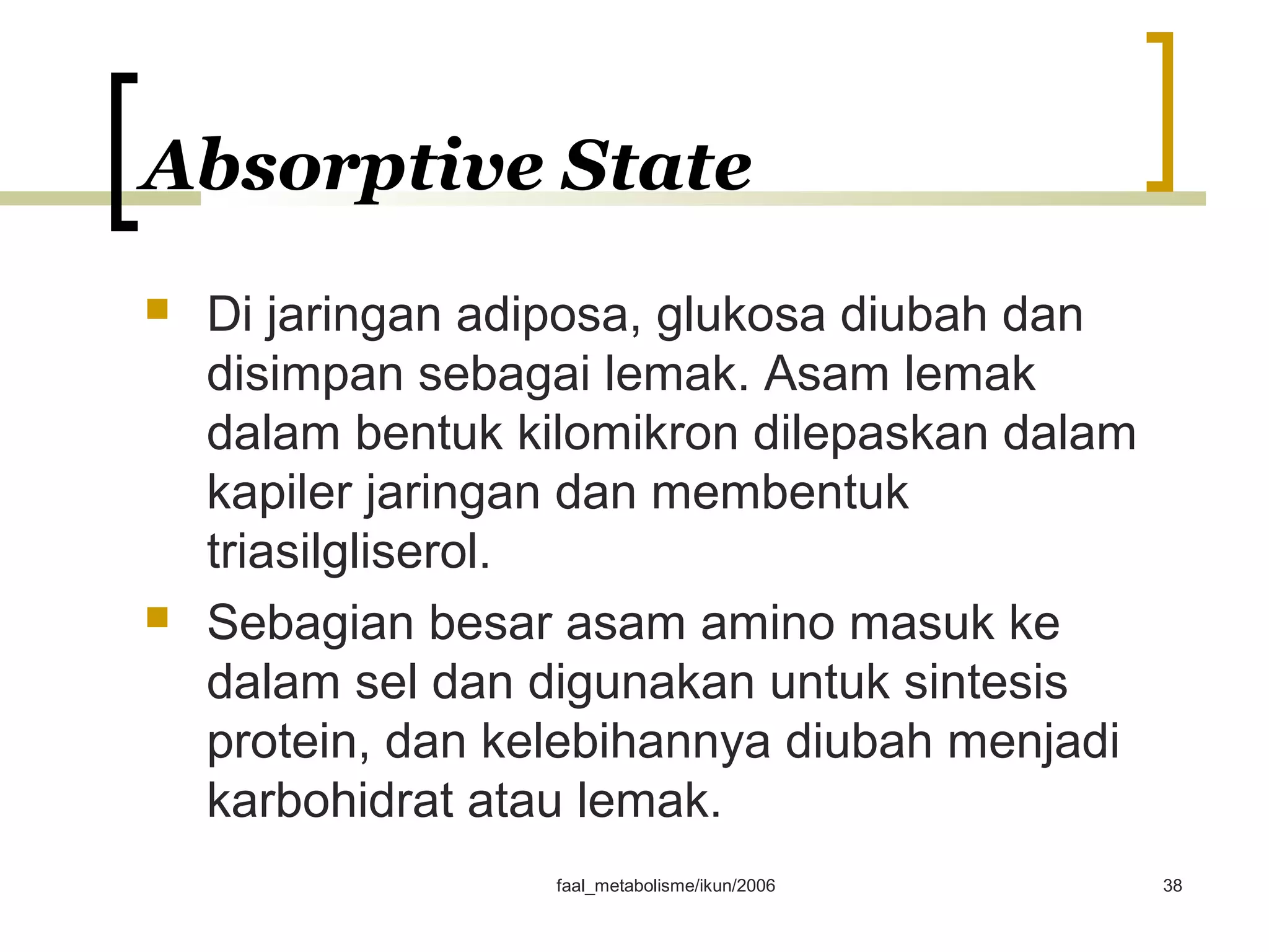 Metabolisme | PPT