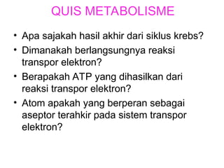Metabolisme biologi, metabolisme biologi | PPT