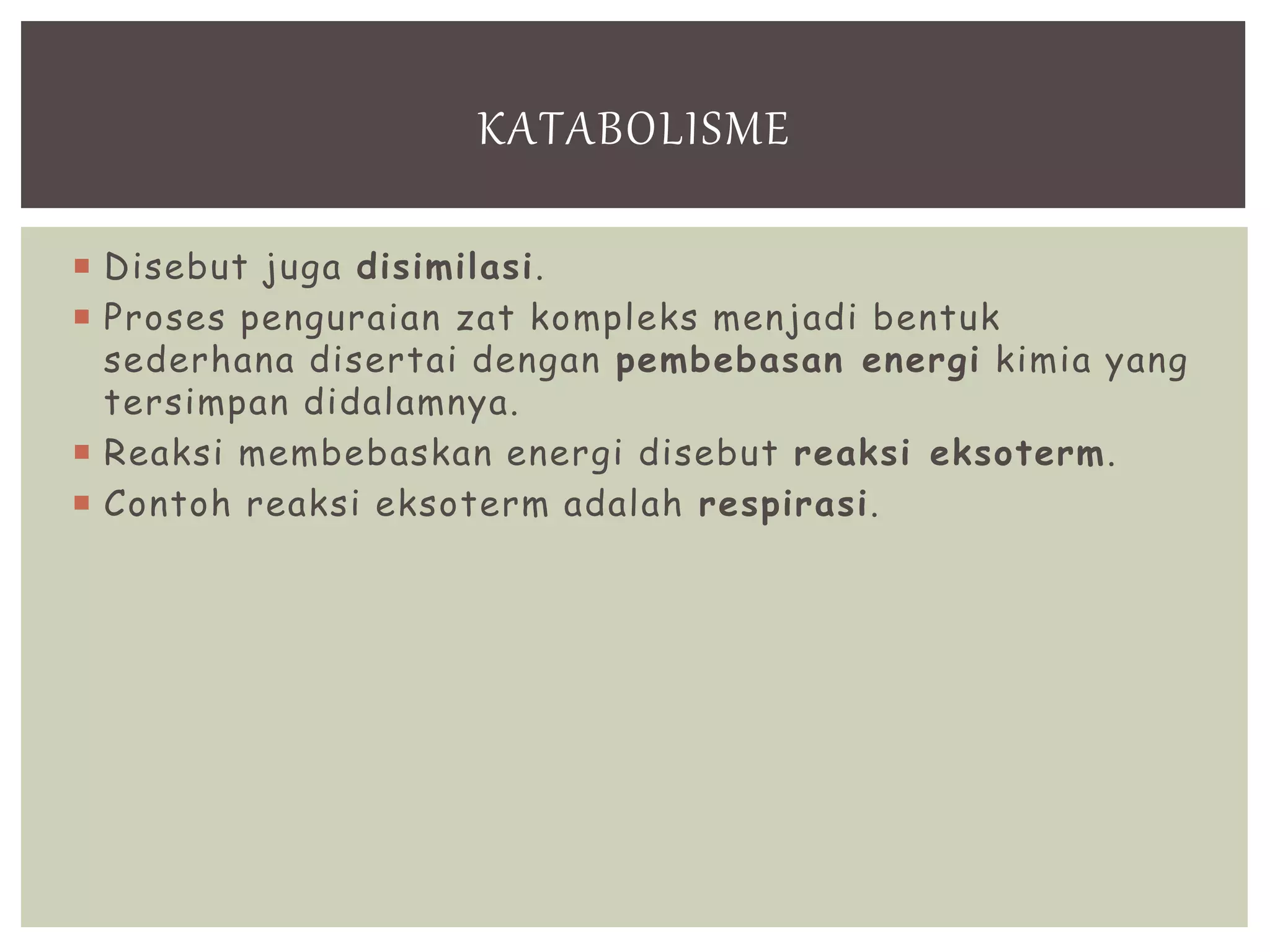 ENZIM DAN KATABOLISME | PPT