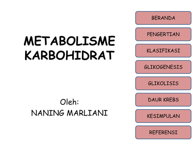 METABOLISME KARBOHIDRAT DISALAM TUBUH.ppt