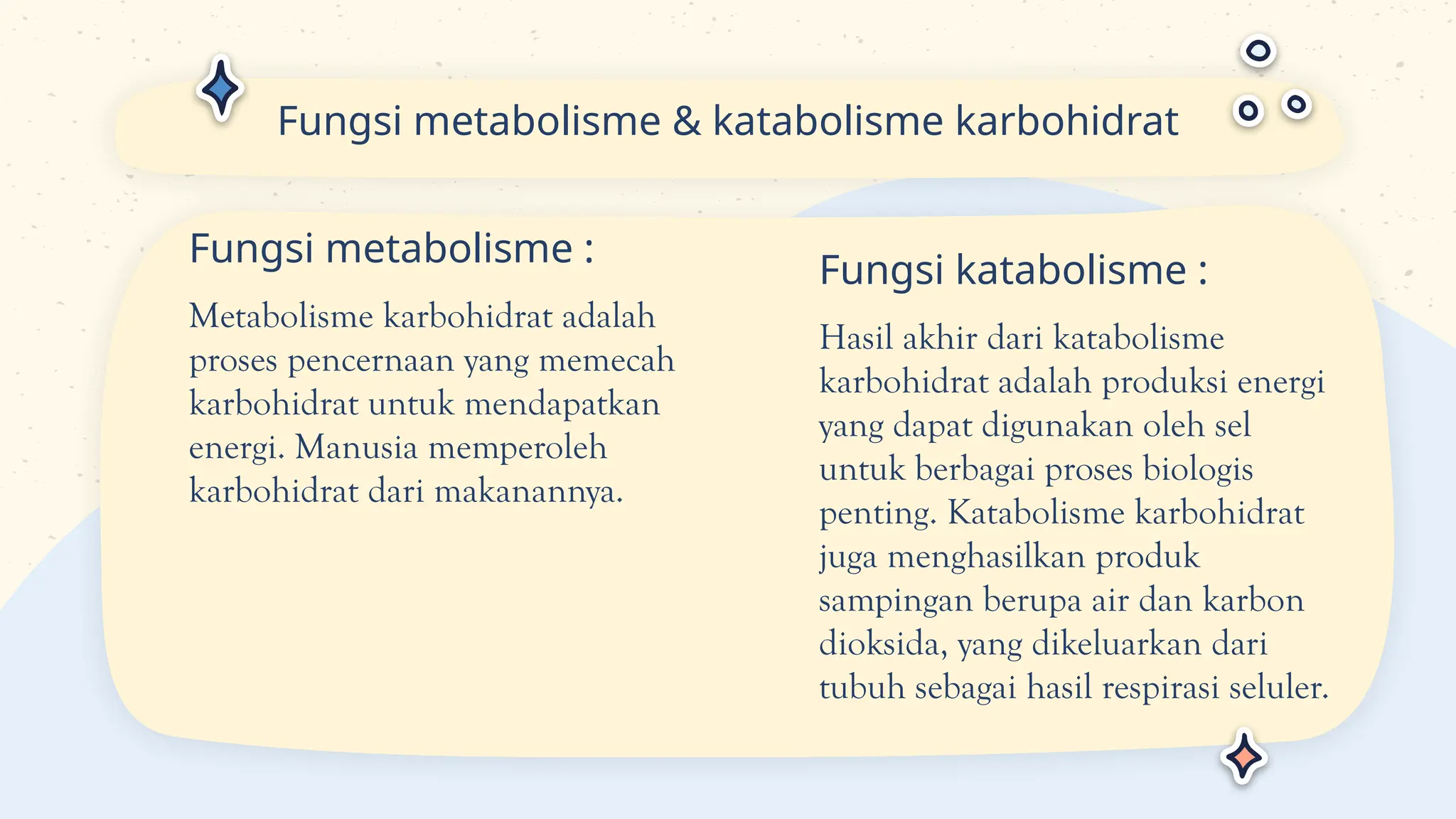 Metabolisme dan Katabolisme Karbohidrat PPT | PPTX