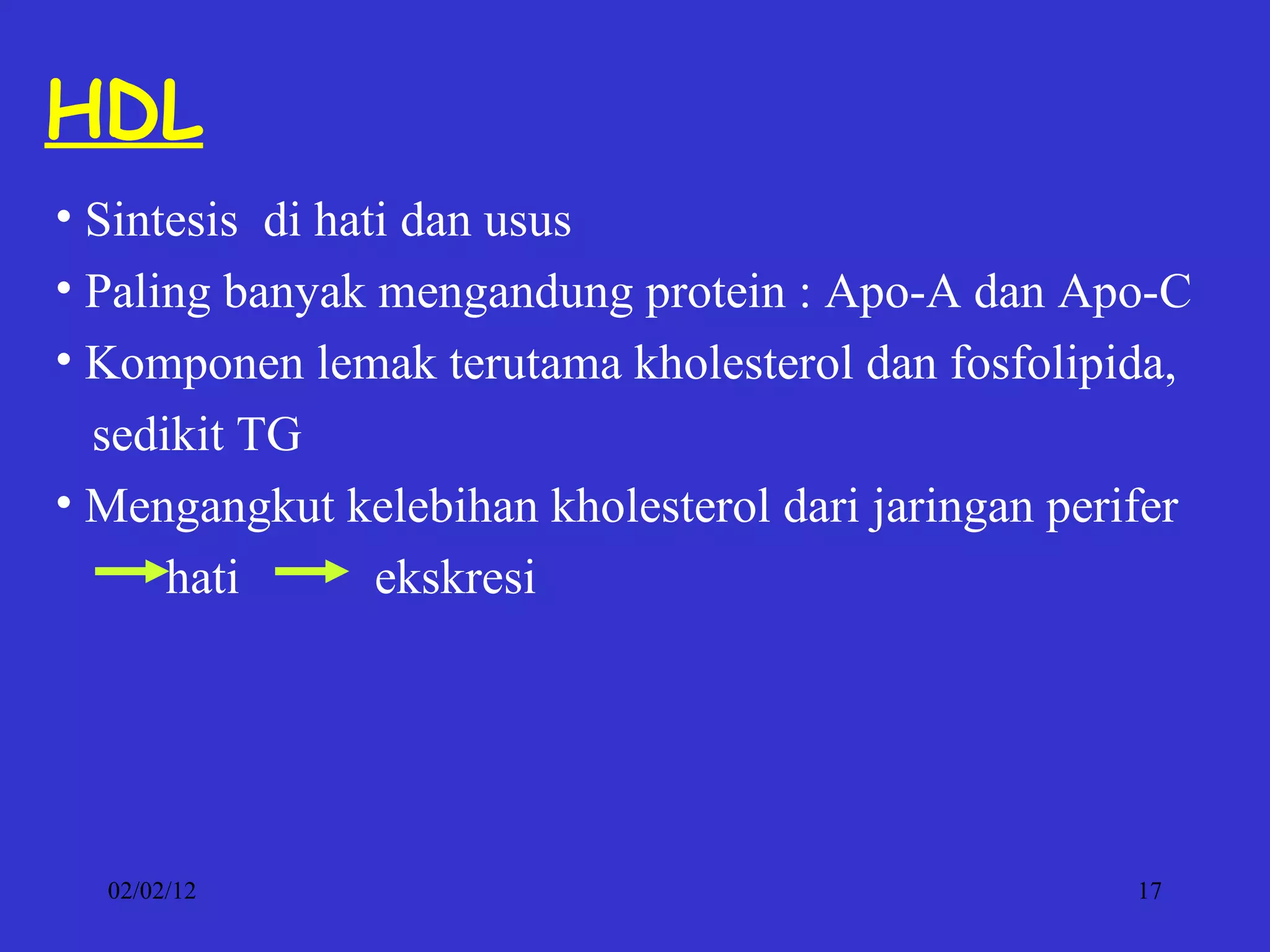 Metabolisme lipid | PPT