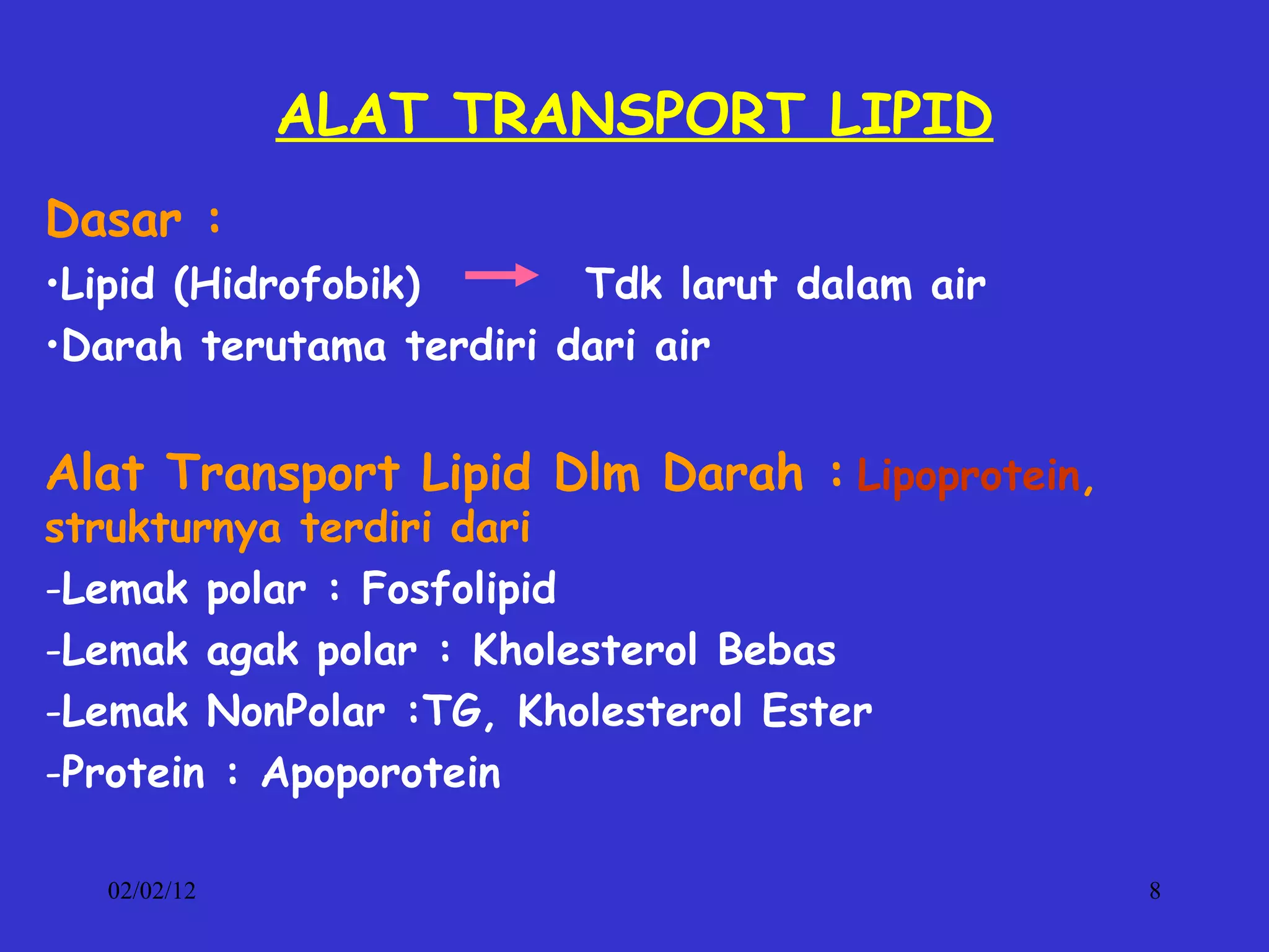 Metabolisme lipid | PPT