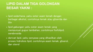 METABOLISME LIPID, Definisi, SIFAT FISIKA.pptx