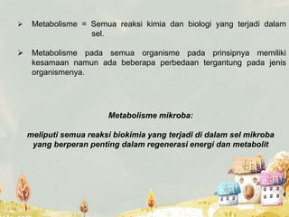Metabolisme mikroba | PPTX